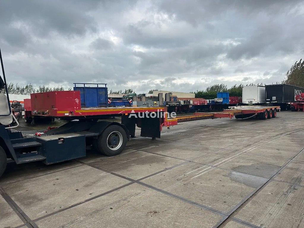 Den Oudsten TRAILERS 3 AXLE FORCED STEERIND 2 X EXTENDABLE TILL 22,5 METER poluprikolica sa niskom platformom