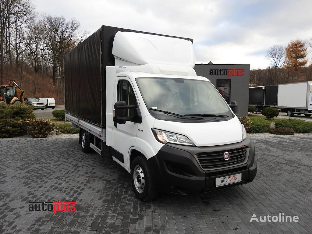 FIAT DUCATO PLANDEKA 10 PALET KLIMATYZACJA PNEUMATYKA 160KM [ T63576 kamion s ceradom < 3.5t