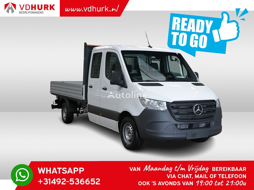 Novi Mercedes-Benz Sprinter 317 CDI Aut. L3 DC Dubbel Cabine 6 P./ Open laadbak/ 3. kamion s ravnom platformom < 3.5t