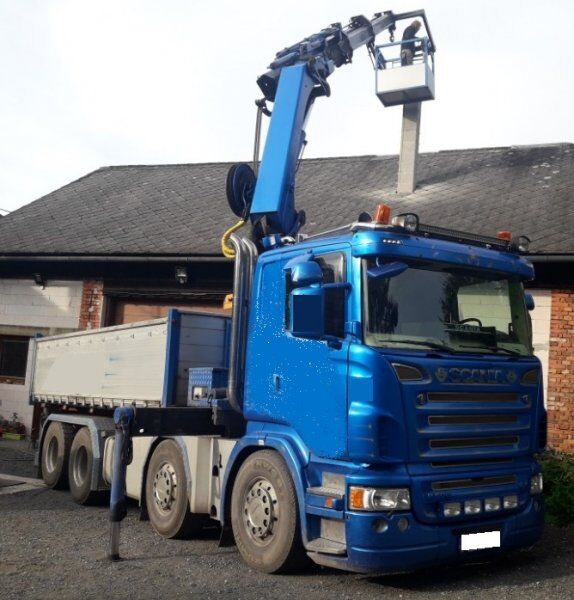 Scania 8x4 bord. R500 +23m crane kiper