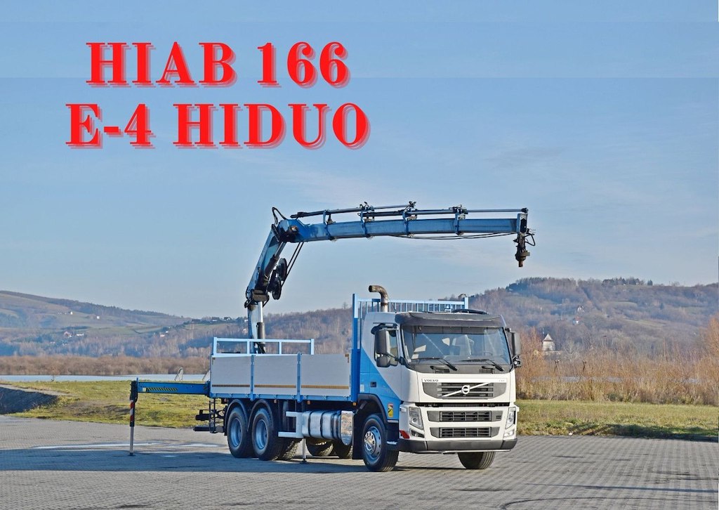 Volvo FM 410 * HIAB 166 E-4 HIDUO /FUNK *6x4 kamion s ravnom platformom