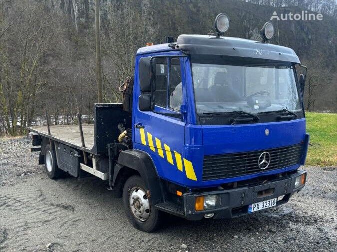 Prodaje se Mercedes-Benz 817/37 planbil med HIAB kran 035 NYLIG EU-GODKJENT kamion s ravnom platformom na aukciji