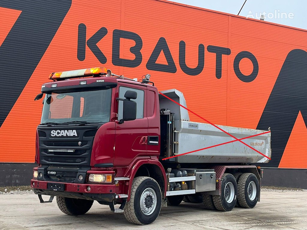 Scania G 490 6x6 FOR SALE AS CHASSIS / FULL STEEL / DRUM BRAKES / BIG A kamion šasija