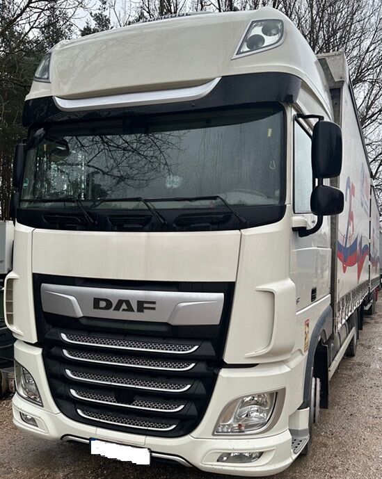 DAF XF480 SUPER SPACE CAB 6x2 JUMBO OŚ PODNOSZONA ZABUDOWA PANAV FIR kamion sa klizna zavesa cerada + prikolica sa kliznom ceradom