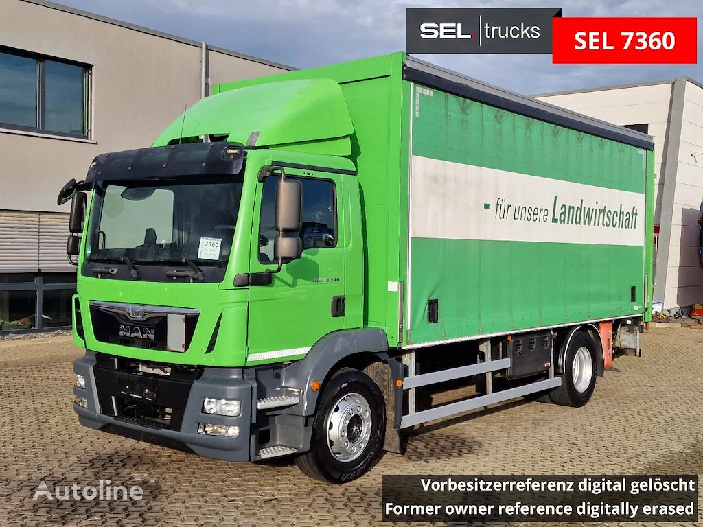 MAN TGM 18.340 4X2 BL Ladebordwand kamion sa klizna zavesa cerada