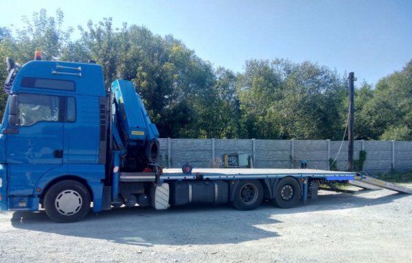 MAN 6x2 TGA 480 BDF +1m +16m crane kamion platforma