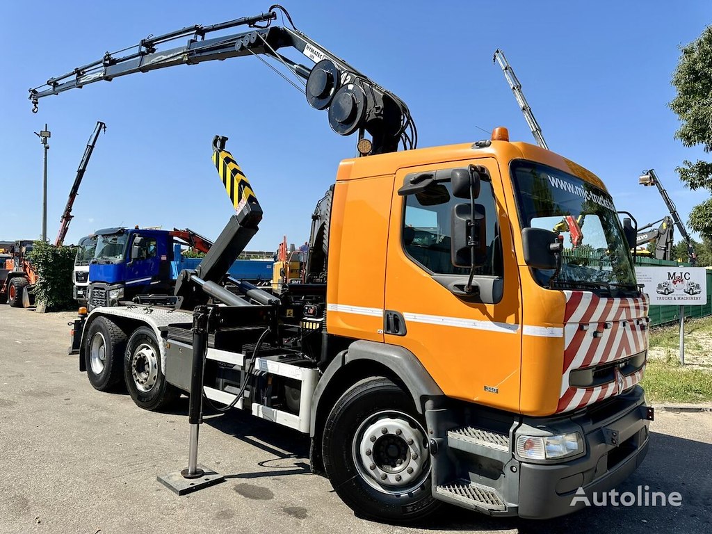 Renault PREMIUM 340 6x2 + CRANE HIAB 102-5 - 5/6 F - LIFT / STEERING AXL kamion rol kiper