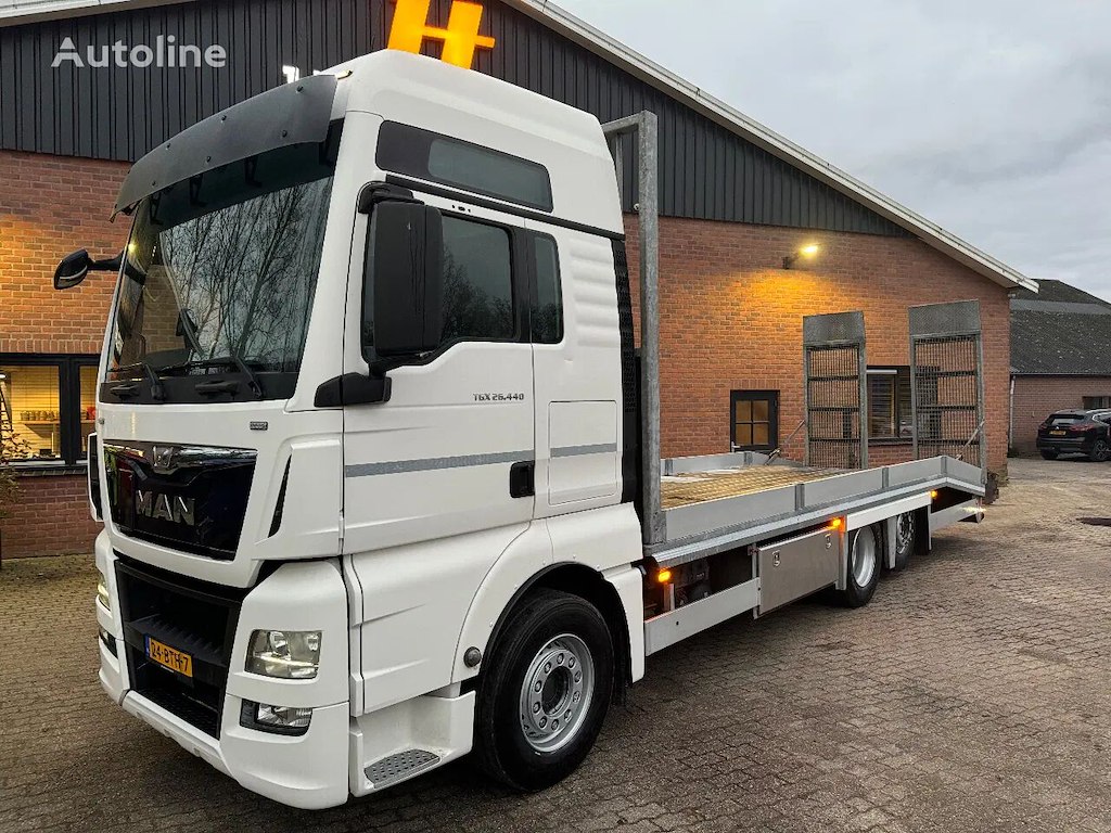 MAN TGX 26.440 6X2 800CM Oprijwagen Machinery EURO 6, laadbak nieuw autotransporter