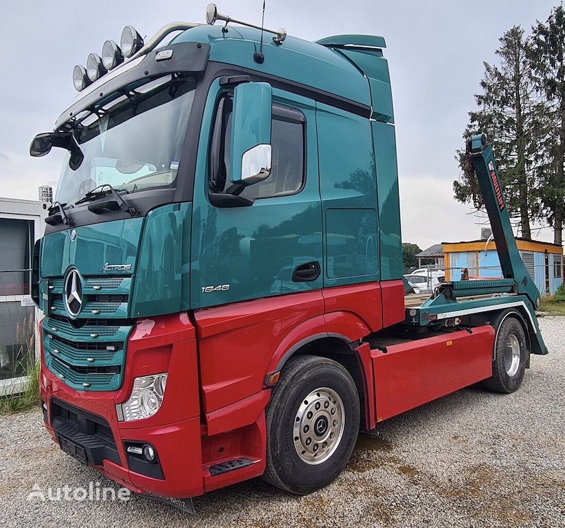 Mercedes-Benz Actros 1848 L Absetzkipper Hiab Multilift FTR 12 kamion autopodizač kontejnera