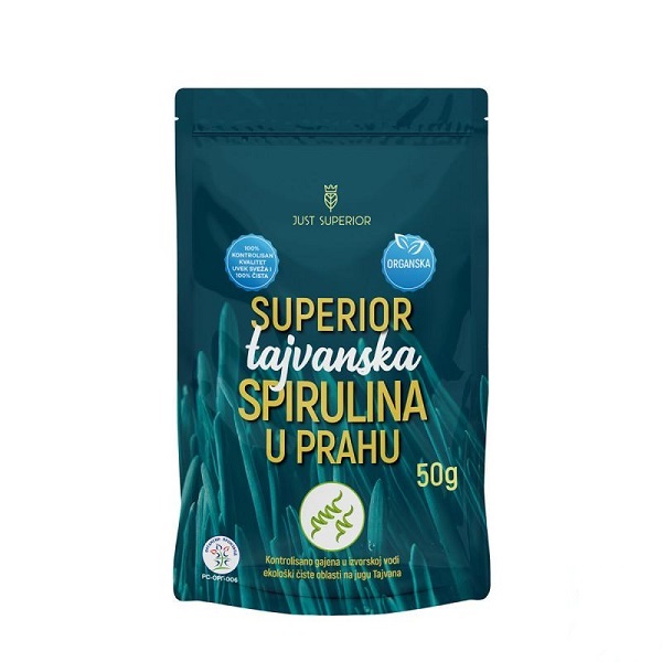 Superior organska tajvanska spirulina u prahu 50g Just Superior