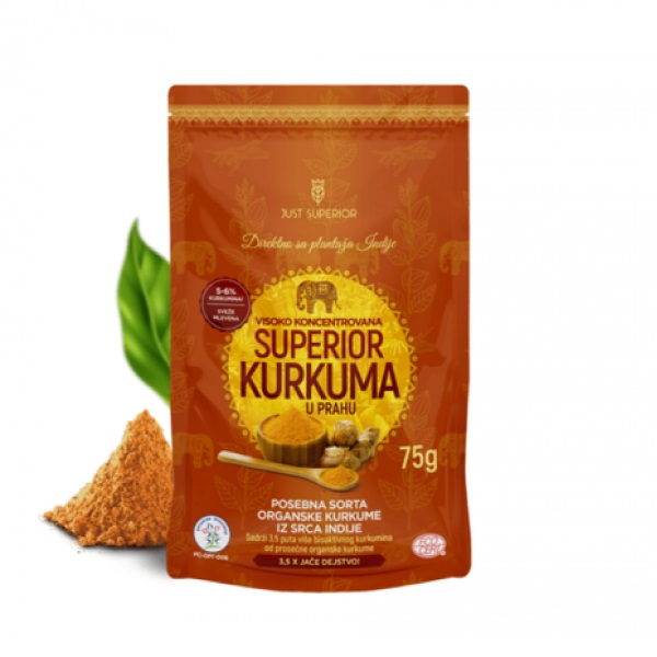 Organska Kurkuma u prahu 75g Just Superior