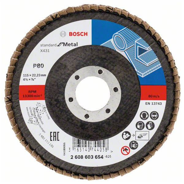 Bosch Flap disk SfM X431, 115mm, G80