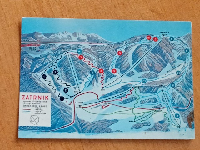 Zatrnik - Bled - Mapa Planinskih Vrhova - Slovenija