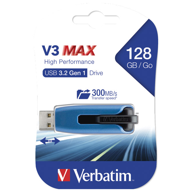 Memorija USB 3.2 128Gb V3 MAX Verbatim 49808 plava blister