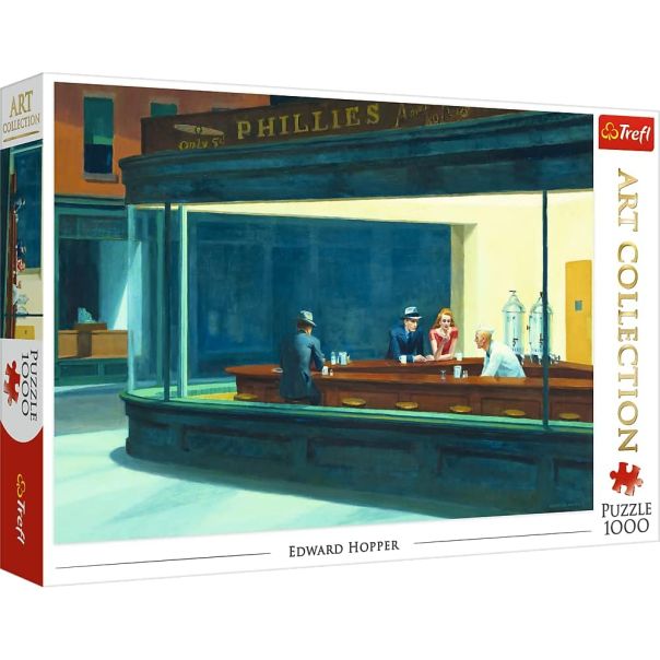 TREFL Puzzle Art Collection Nighthawks, Edward Hopper - 1.000 delova