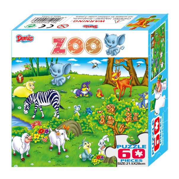 DENIS Puzzle Zoološki vrt - 60 delova