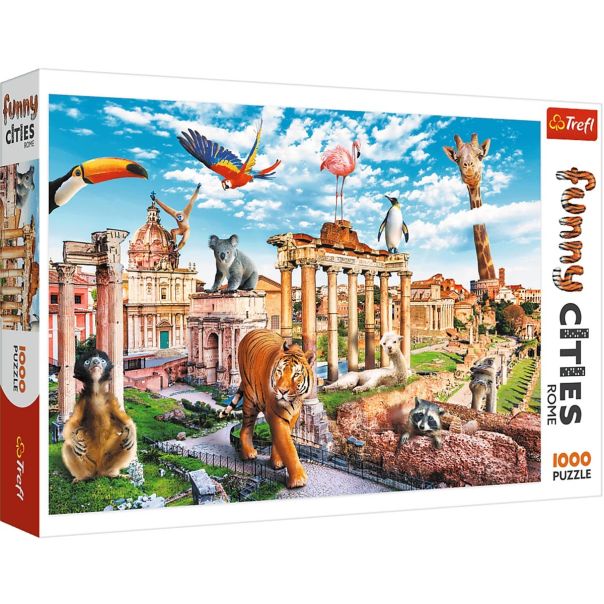 TREFL Puzzle Funny Cities - Wild Rome - 1.000 delova