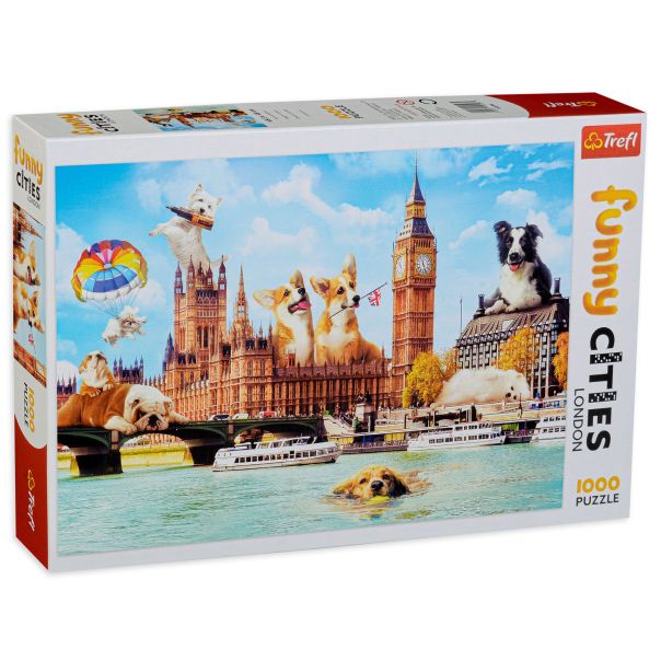 TREFL Puzzle Funny Cities Dogs in London - 1.000 delova