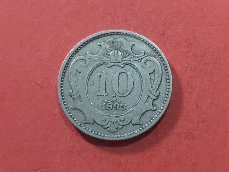 Austrija - 10 heller 1893 god