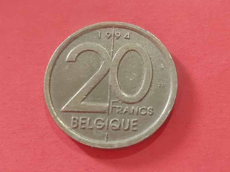 Belgija - 20 francs 1994 god