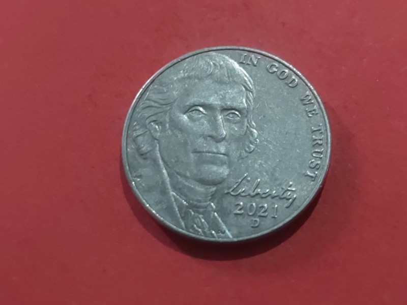 USA - 5 cent 2021 god D