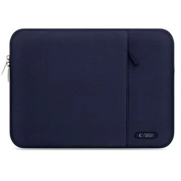 TECH-PROTECT SLEEVY LAPTOP SLEEVE WITH SIDE POCKET - 13-14" - NAVY BLUE