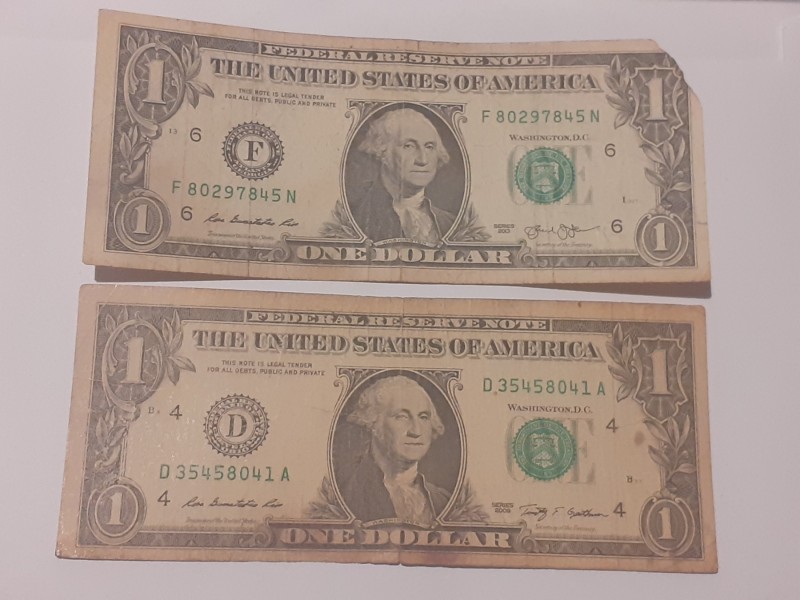 2x 1 usa dollar