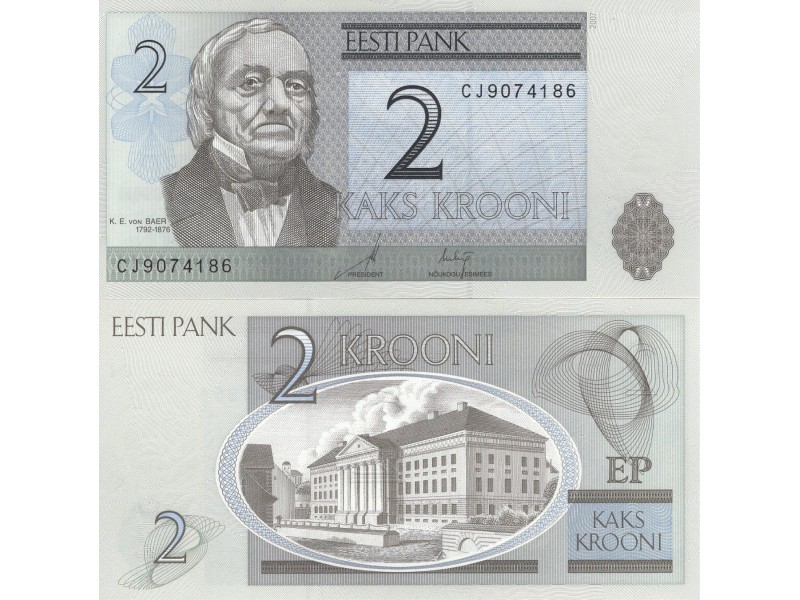 ESTONIA 2 Krooni 2007 UNC, P-85