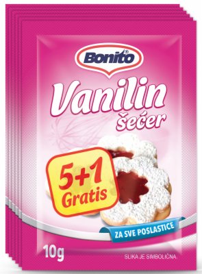 VANILIN ŠEĆER BONITO 10G 5+1 GRATIS
VANILIN ŠEĆER BONITO 10G 5+1 GRATIS