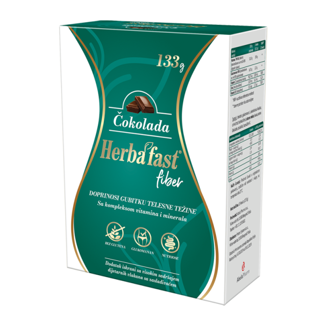 HERBAFAST FIBER ČOKOLADA KESICE 100G