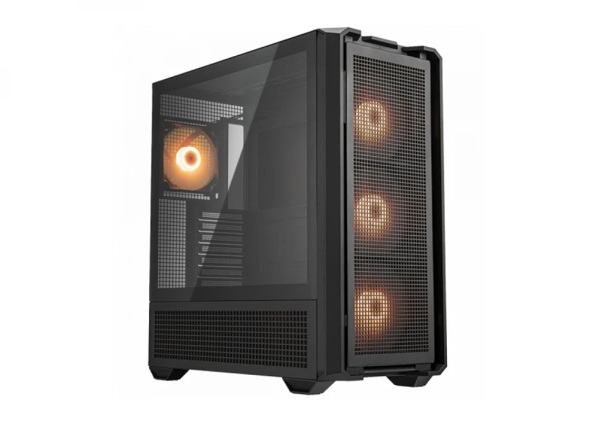 COUGAR | MX600 White | PC Case | Mid Tower / Mesh Front Panel / 3 x 140mm + 1 x 120mm Fans / Transparent Left Panel