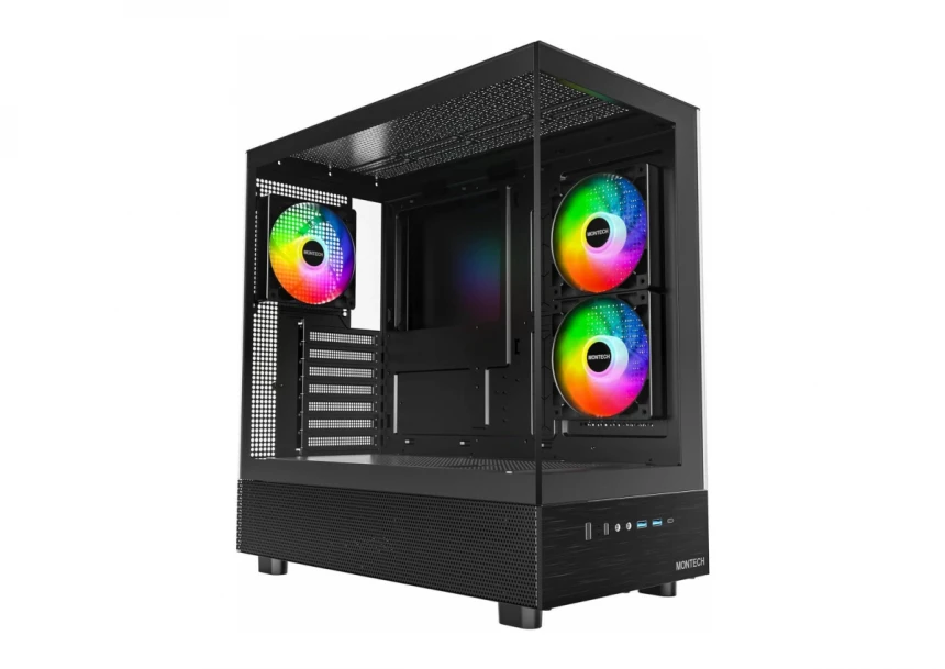 COUGAR | CRATUS | PC Case |Mid Tower / Tempered Glass x 4 / 3 x 120mm ARGB Fans / Black