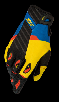 *NOVO RUKAVICE SHOT SYSTEM YELLOW BLUE RED
