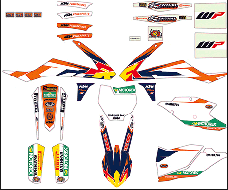 *NOVO Nalepnice KTM Factory Grapics Kit