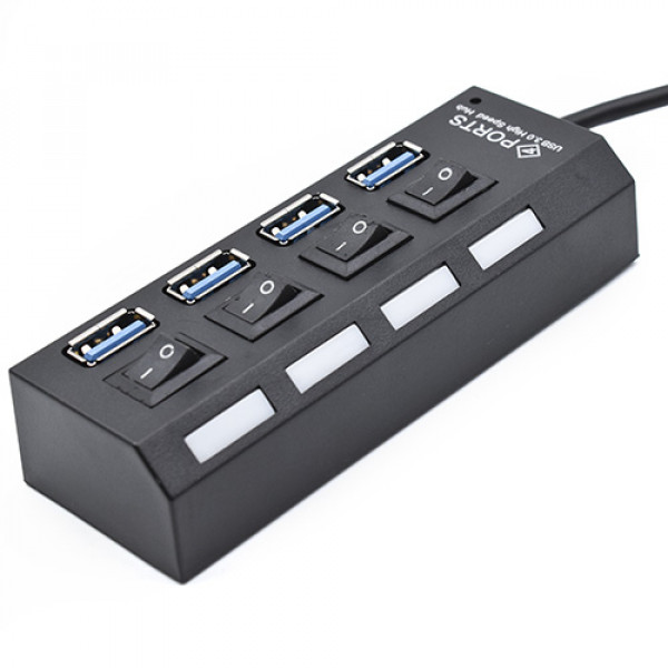 Usb HUB 3.0 4 port crni