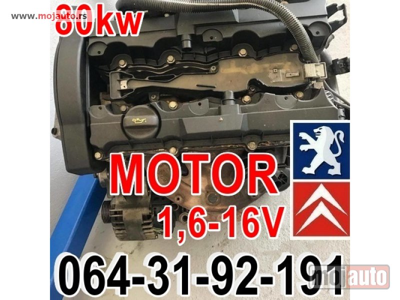 MOTOR 1,6-16V 80kw Pežo Citroen Peugeot