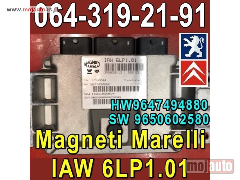 KOMPJUTER Marelli IAW 6LP1.01 Pežo Peugeot Citroen SW9650602580 , HW9647494880