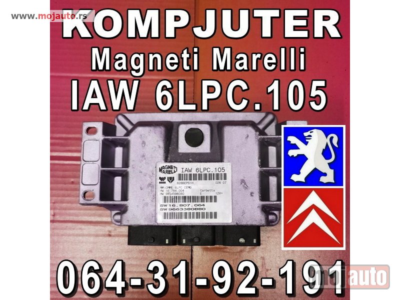 KOMPJUTER Magneti Marelli IAW 6LPC.105 Pežo Citroen Peugeot