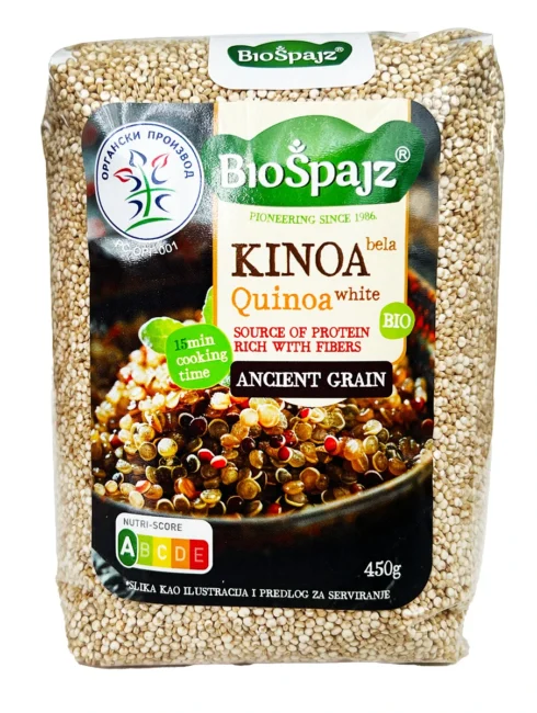 Kinoa bela 450g organski proizvod – Bio Spajz