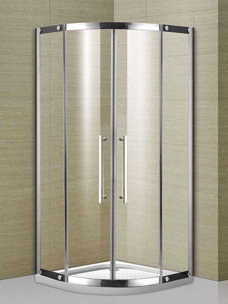 90x90 P INOX prohrom ram staklo 6mm PALERMO