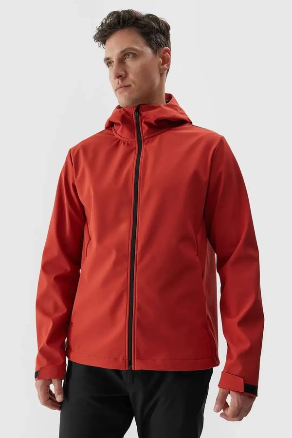 MEN'S SOFTSHELL JACKET WITH HOOD RED 4F 4FWAW24TSO