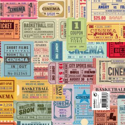 Ukrasni papir - Vintage tickets, tabak