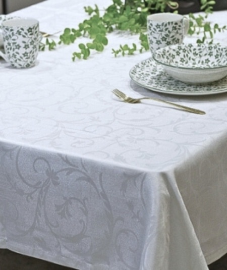 Dekordom stolnjak elegante 140x180 - white t7865-701 ( 024506 )