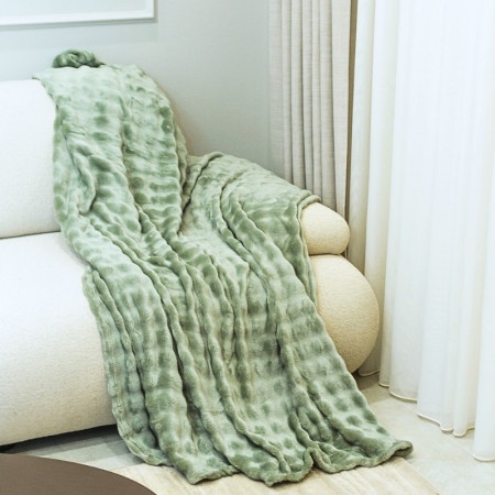 Dekordom ćebe soft wave 200x220 - dark green ( 024927 )