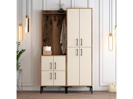 HANAH HOME Cipelarnik sa čivilukom Berlin BA Walnut Cream