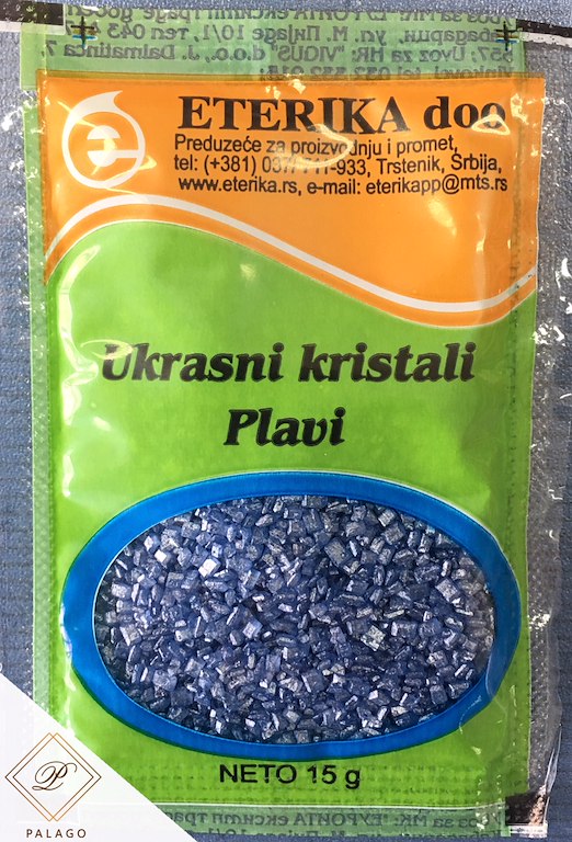 Ukrasni plavi kristali 15g.