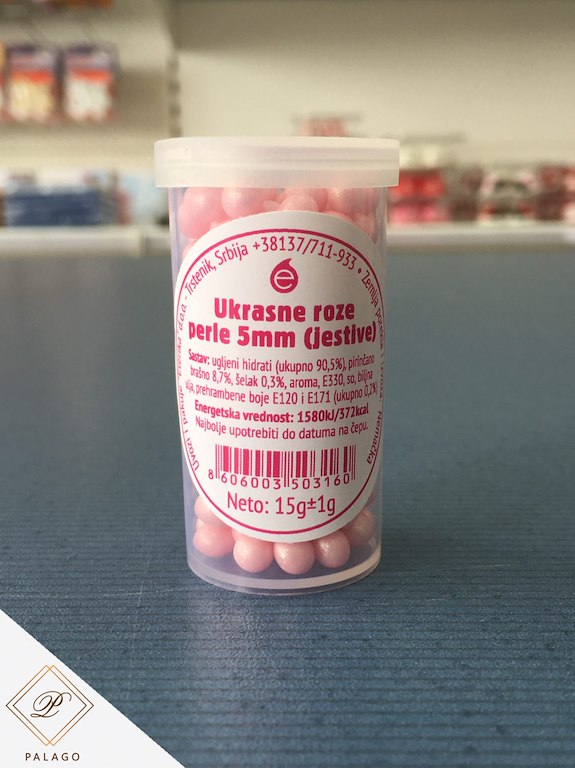 Ukrasne perle roze 15g.