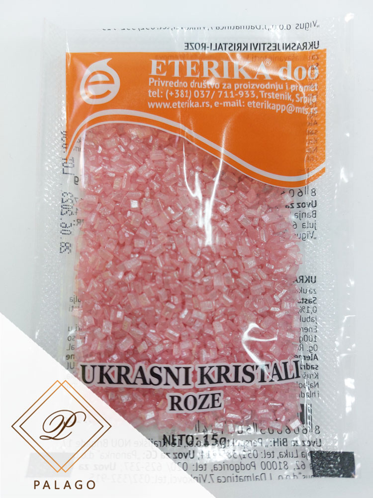 Ukrasni roze kristali 15g