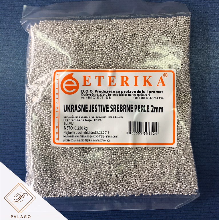 Ukrasne perle srebrne 2mm.250g