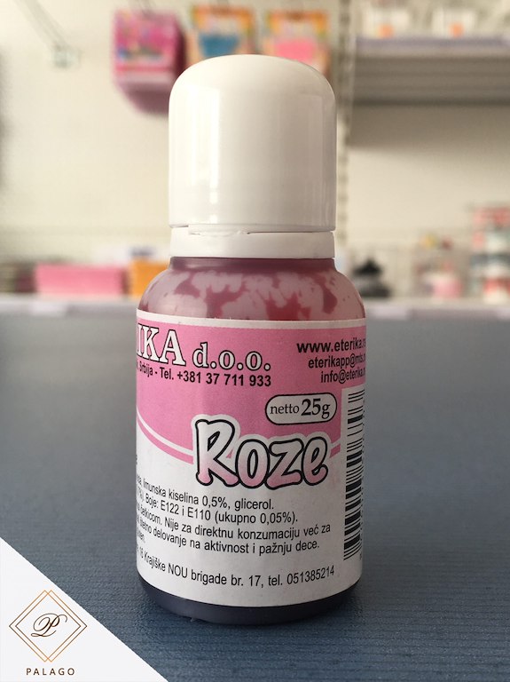 Sjaj boja roze 0,25ml. Eter.